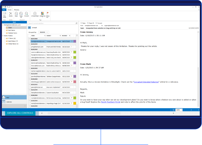 Outlook-Inspired Application from Telerik UI for WPF Outlook-Inspired Application from Telerik UI for WPF