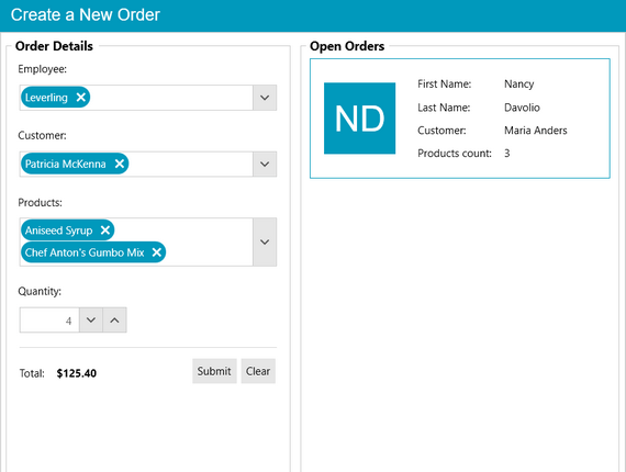 Wpf Multicolumncombobox Control Telerik Ui For Wpf