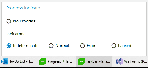 Telerik Ui For Winforms Taskbarbutton Control