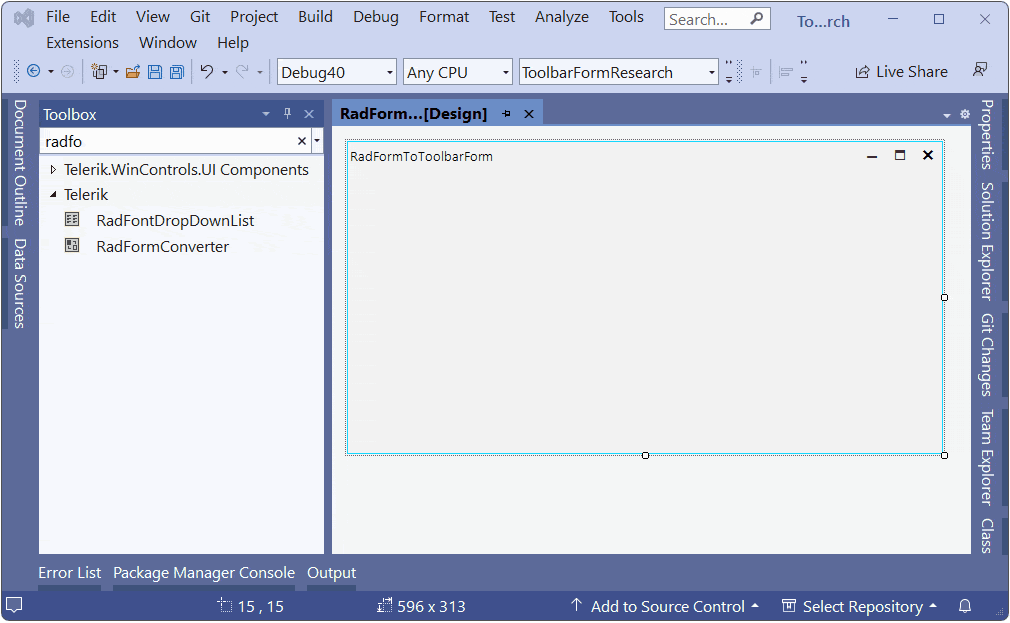 Modern UI with the WinForms RadToolbarForm Modern UI with the WinForms RadToolbarForm