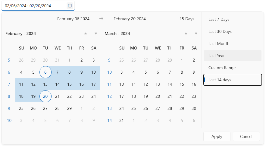Easier Date Range Selection In Wpf Apps With Daterangepicker